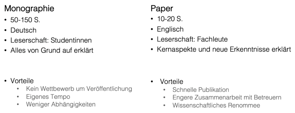 Monographie vs. Paper - HowToDr.